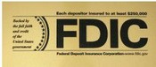 3" x 7" FDIC Tent Tabletop Sign FDIC Sign FDIC