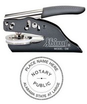 Alabama Notary Embossing Seal Notary Public Embosser Notary Public Seal