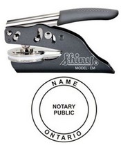 Ontario, Canada Notary Embosser Ontario, Canada Notary Embossing Seal ...